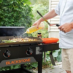 Blackstone 5071 Premium Leak-Free 32 oz Large Set of 2 Durable Clear Food Dispenser Squeeze Squirt Bottle Griddle Accessory with Cap for Sauces, Oil, Condiments,Salad Dressings, Water