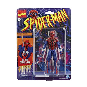 Spider-Man Marvel Legends Series 6-inch Ben Reilly Action Figure Toy, Includes 5 Accessories: 4 Alternate Hands, 1 Web Line FX