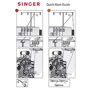 SINGER | Heavy Duty Serger Overlock Machine | Metal Frame | 2/3/4 Thread Capacity | 60% Larger Cutting Knife Grey
