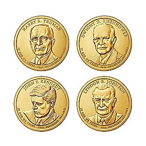 2015 P Complete Set of all 4 Presidential Dollars Uncirculated