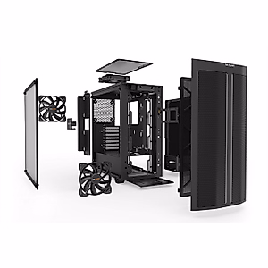 be quiet! Pure Base 500DX ATX Mid Tower PC case | ARGB | 3 Pre-Installed Pure Wings 2 Fans | Tempered Glass Window | Black | BGW37