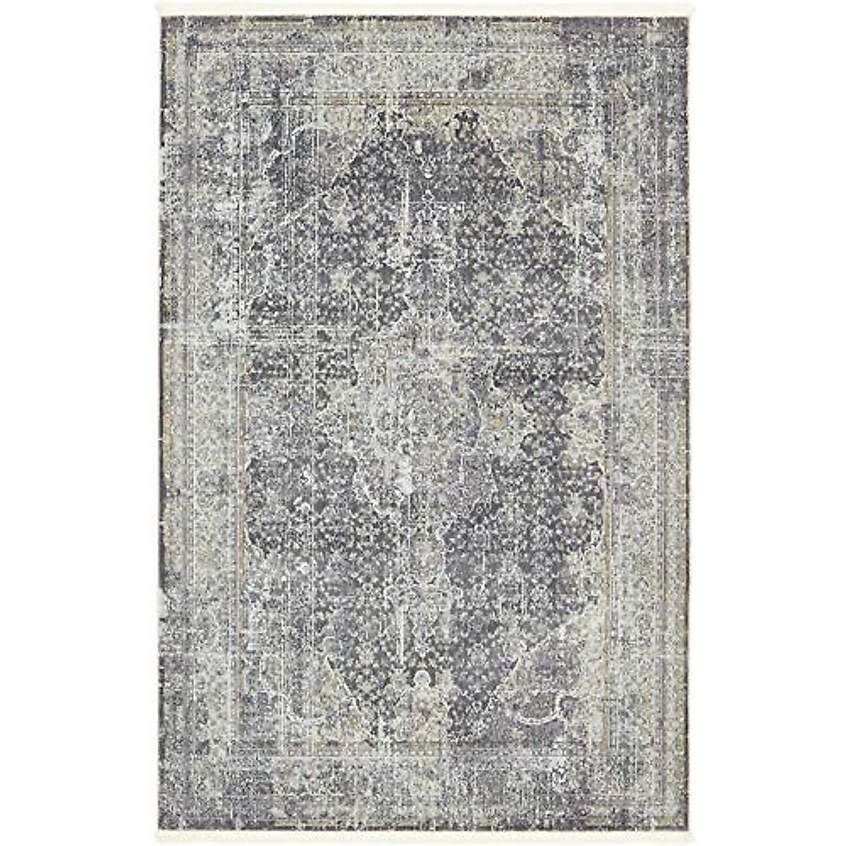 Unique Loom Baracoa Collection Area Rug - La Cabana (5' 5" x 8' Rectangle, Fume Gray/ Brown)