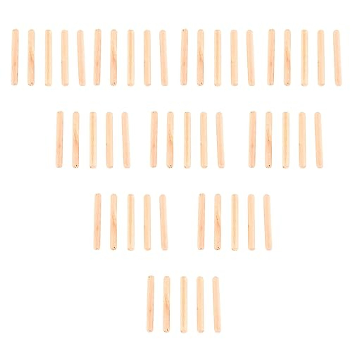 50Pcs Cabinet Drawer Round, M8 by 60Mm Dowels Kallax Dowels 101339 Fluted Wooden Craft Dowel Pins Rods (M6*50(50PCS))