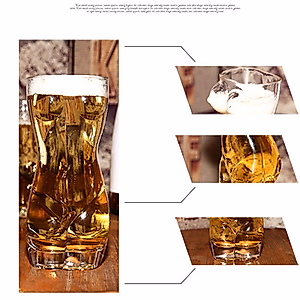 JUOPZKENN Transparent Human Body Glass, 400ML, Lead-Free, Novelty Wine Glass, Drinking Cup for Beer, Vodka, Whiskey, Party