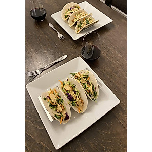 DEELF OUTLET 6 Packs Taco Holder Stand Stainless Steel Metal Taco Shell Holders with Handles Taco Rack Taco Serving Tray Oven and Dishwasher Safe, Set of 6 and Hold up to 18 Taco Shells