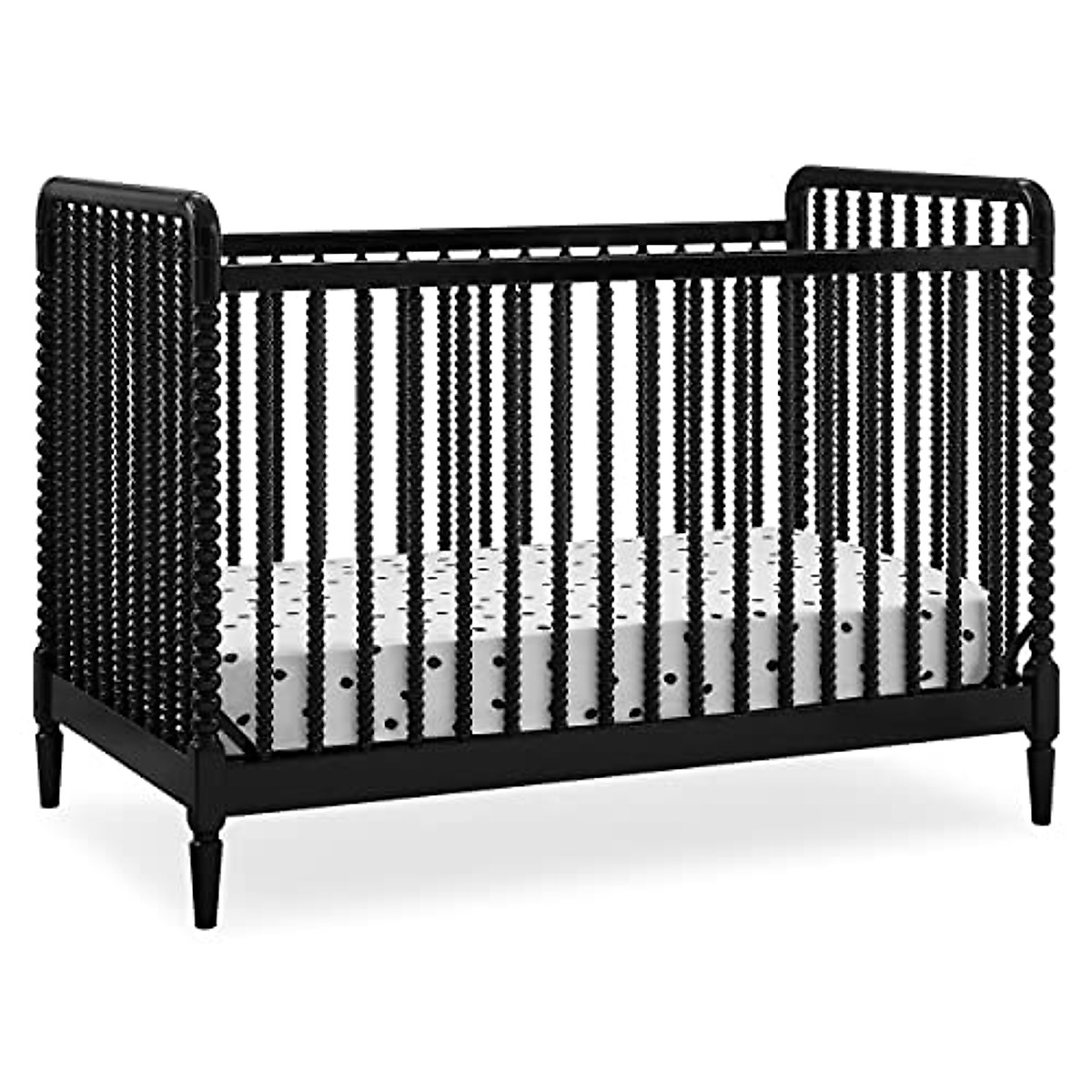 Delta Children Saint 4-in-1 Convertible Crib, Includes Conversion Rails, Greenguard Gold Certified, Black