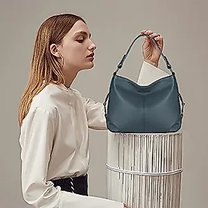 YALUXE Shoulder Bag Genuine Leather Tote Handbag Crossbody Bags for Women