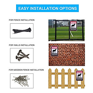 Beware of Dog Sign Will Bite,Beware of German Shepherd Dog Sign 14x10 inch Rust Free Aluminum, UV Printed, Easy to Mount Weather Resistant Long Lasting Ink for Fence…