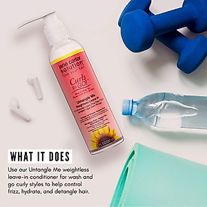 JANE CARTER SOLUTION Curls to Go Untangle Me Weightless Leave-In Conditioner (8oz) - Nourishing, Moisturizing, No Buildup