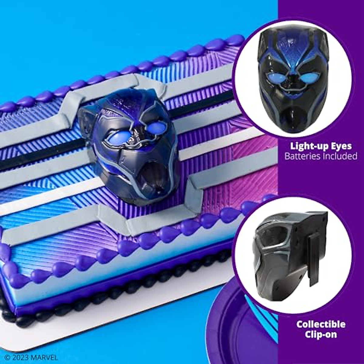 DecoSet® Marvel Avengers Black Panther Warrior King Cake Topper, 1-Piece Light-Up Cake Decoration