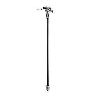 Design Toscano Dragonsthorne Nebula Dragon Gothic Walking Stick Swagger Cane, 38 Inch, Black and Silver