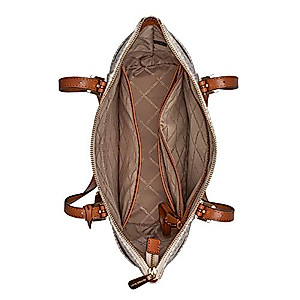 MICHAEL Michael Kors Jet Set Item East/West Top Zip Tote Vanilla/Acorn One Size