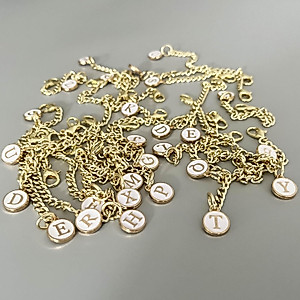 Tovly 2PCS Stanley Cup Accessories Letter Charms Name ID Initial Letter Handle Personalized Charm For Stanley Tumbler (M)