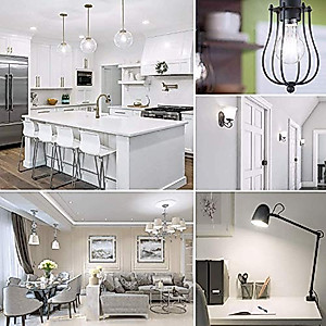 TOBUSA LED A19 Dimmable Light Bulbs 100W Equivalent, Vintage E26 Edison Bulbs 8W 1200LM, 5000K Daylight White, Clear Antique LED Filament Bulb for Home, Bathroom, 6-Pack