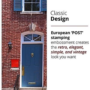 NACH Mailboxes for Outside Wall Mount, 12 x 11.2 x 4.5 inch, Red Wall Mounted Mailbox, Waterproof Mailbox with Outdoor Newspaper Holder - The French Euro Mailbox