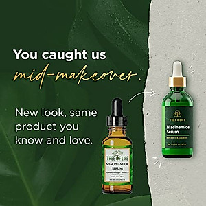 Tree of Life Refining Niacinamide Serum (Vitamin B3) Facial Serum with Hydrating Hyaluronic Acid; Refine & Balance Skin + Minimize Pores, Clean Dermatologist-Tested Skin care, Bonus Size 2 Fl Oz