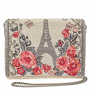Mary Frances Bonjour Crossbody Clutch Paris Handbag, Multi