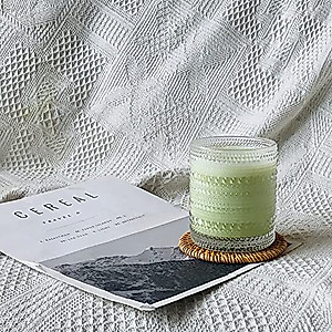 Bandesun Romantic Water Glasses, 12 oz Hobnail Drinking Glasses Set 6, Embossed Vintage Glassware Set for Beer, Cocktail, Soda, Beverage clear