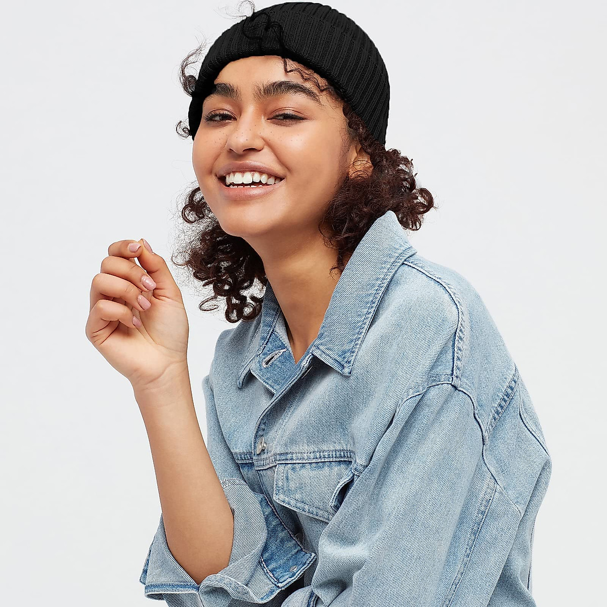 ROYBENS 2pcs Swag Wool Fisherman Beanies for Men, Knit Short Watch Cap Winter Warm Hats