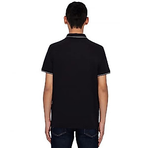 AX Armani Exchange Men's Logo Zip Jersey Polo, Navy, X-Large