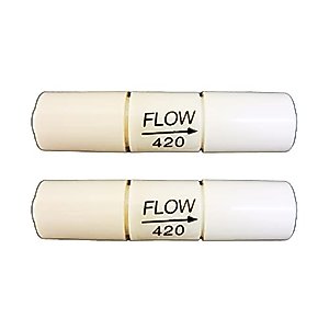 Malida 1/4 inch quick connector fittings Flow Restrictor for RO water purifiers Reverse Osmosis Systems (2, 420CC--75GPD)