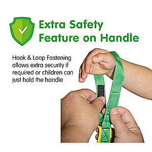 Childrens Walking Rope (4 Child) - Premium Quality, Teacher Designed, Extra Safety Feature on Handles. Hi Viz Detail for Best Visibility. Includes Free Learning Games for Walks Guide