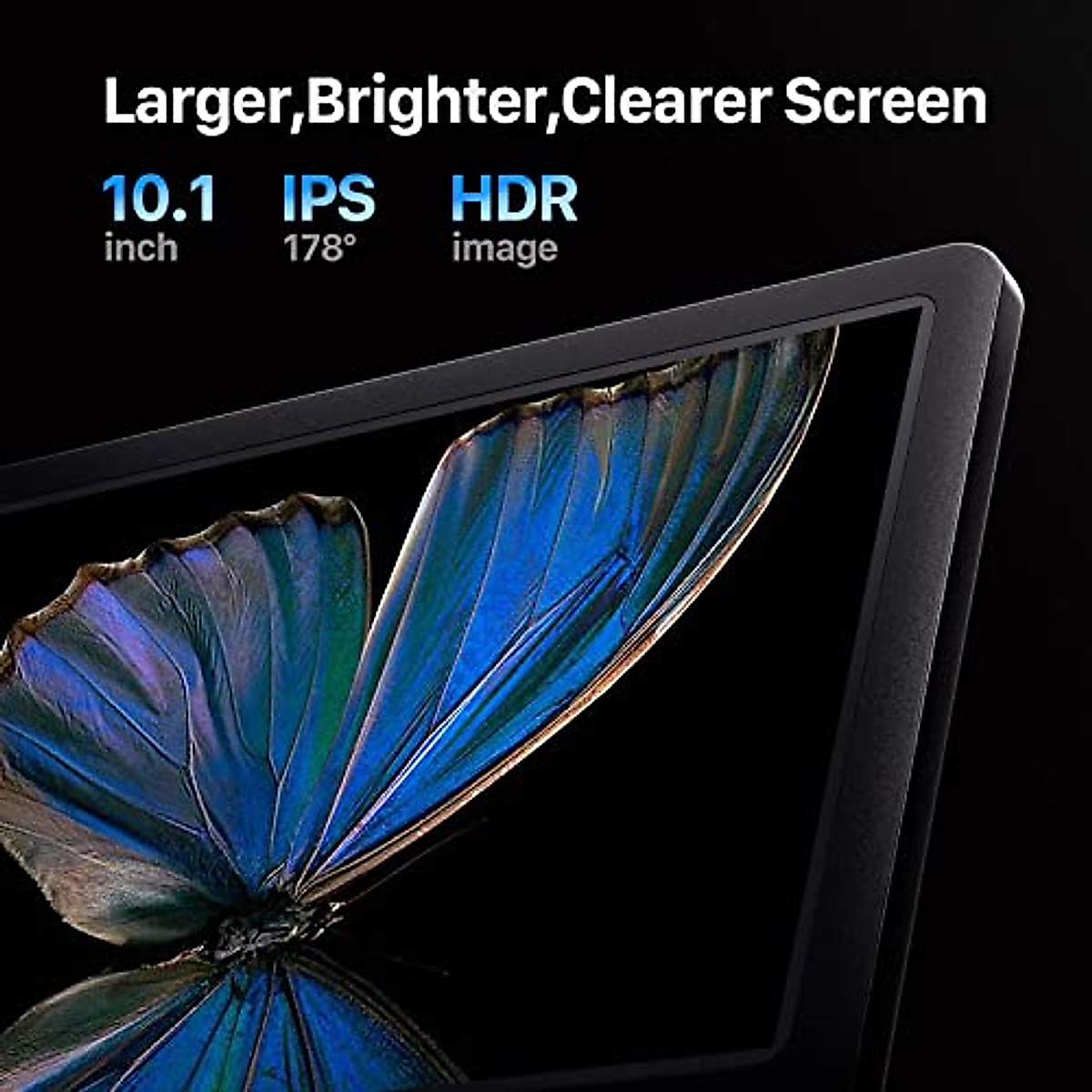 TOMLOV DM602 HDMI Digital Microscope with 3 Lens, Soldering Microscope with 10.1 Inch Screen, LCD Coin Microscope Full View, 2K Video Microscope for Adults, Biological Slide Microscope, 64GB