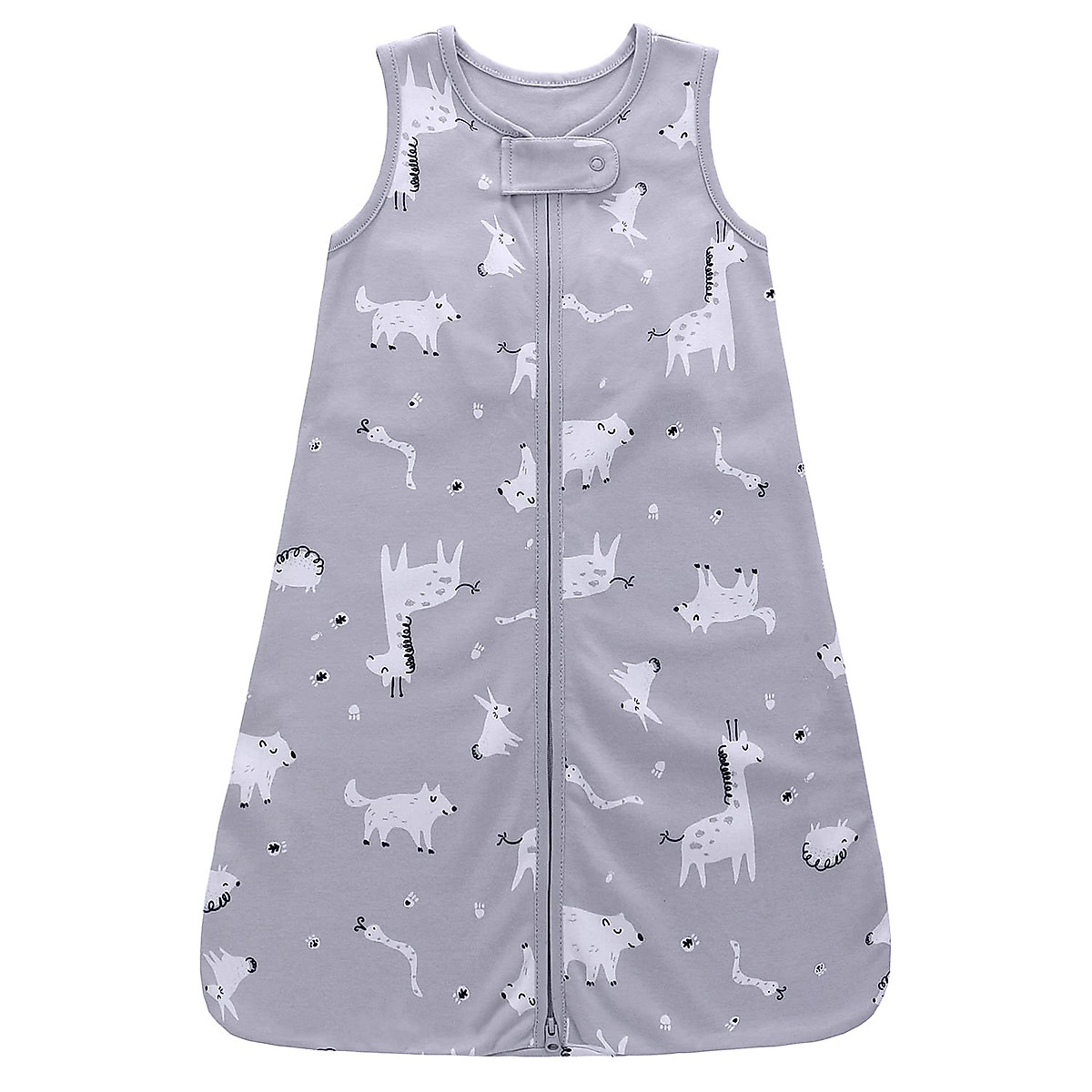 LAT LEE AND TOWN Baby Wearable Blanket 0-12 Months, 2 Pack Baby Sleep Sacks TOG 0.5 Toddler Sleeping Sack Lightweight 100% Cotton Baby Sleeping Bag 0-6 Months (Giraffe & Grey Stars)