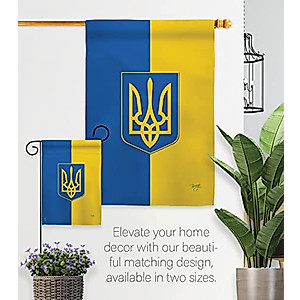 Ukraine Garden Flag Bandera de Ucrania Breeze Decor Indoor Tapestry Suppport Україна Outdoor Home Decorations House Banner Wall Hanging Small Yard Stand With Ukrainian Gifts Made In USA