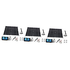 Hemobllo 3 Sets Solar Panel Monocrystalline Rechargable Batteries Alligator Clip Adapter Car Batteries Outdoor Solar Charger Solar Power Bank USB Chargers V5 Battery Mobile Power