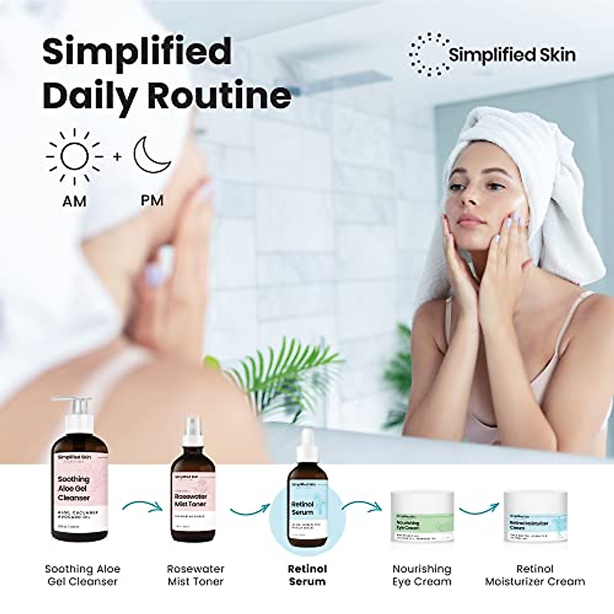 Retinol Serum for Face - Anti Aging Retinol with Hyaluronic Acid Face Serum for Acne Marks and Skin Texture Smoothing Fine Lines & Wrinkles - 2.5% Retinol Facial Serum for Day & Night - 2 Fl Oz