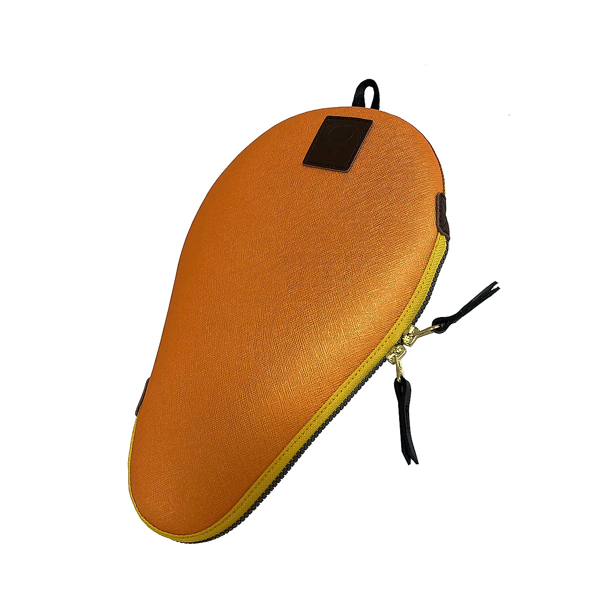 OneJoy Table Tennis Racket Bag, Single Ping Pong Paddle Case, Table Tennis Racket Cover, Ping Pong Bat Case for Single Table Tennis Bag with Zipper [ Orange] 11 inch x 6.7 inch (28cm x 17cm)