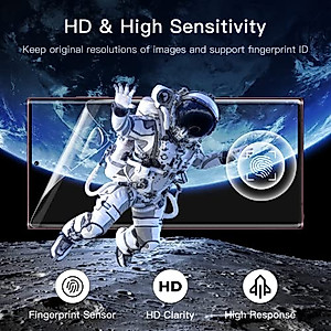 JETech Screen Protector for Samsung Galaxy S22 Ultra 5G 6.8-Inch with Camera Lens Protector, Flexible TPU Film, Fingerprint ID Compatible, HD Clear, Easy Installation, 2-Pack Each