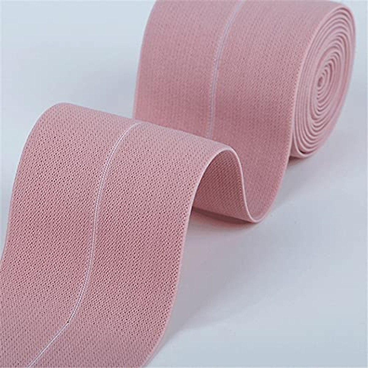 Herrmosa 6cm Fold Over Elastic Band Spandex Satin Rubber Band Underwear Edging Waist Elastic Bands Ties Clothing Accessories 1m - White