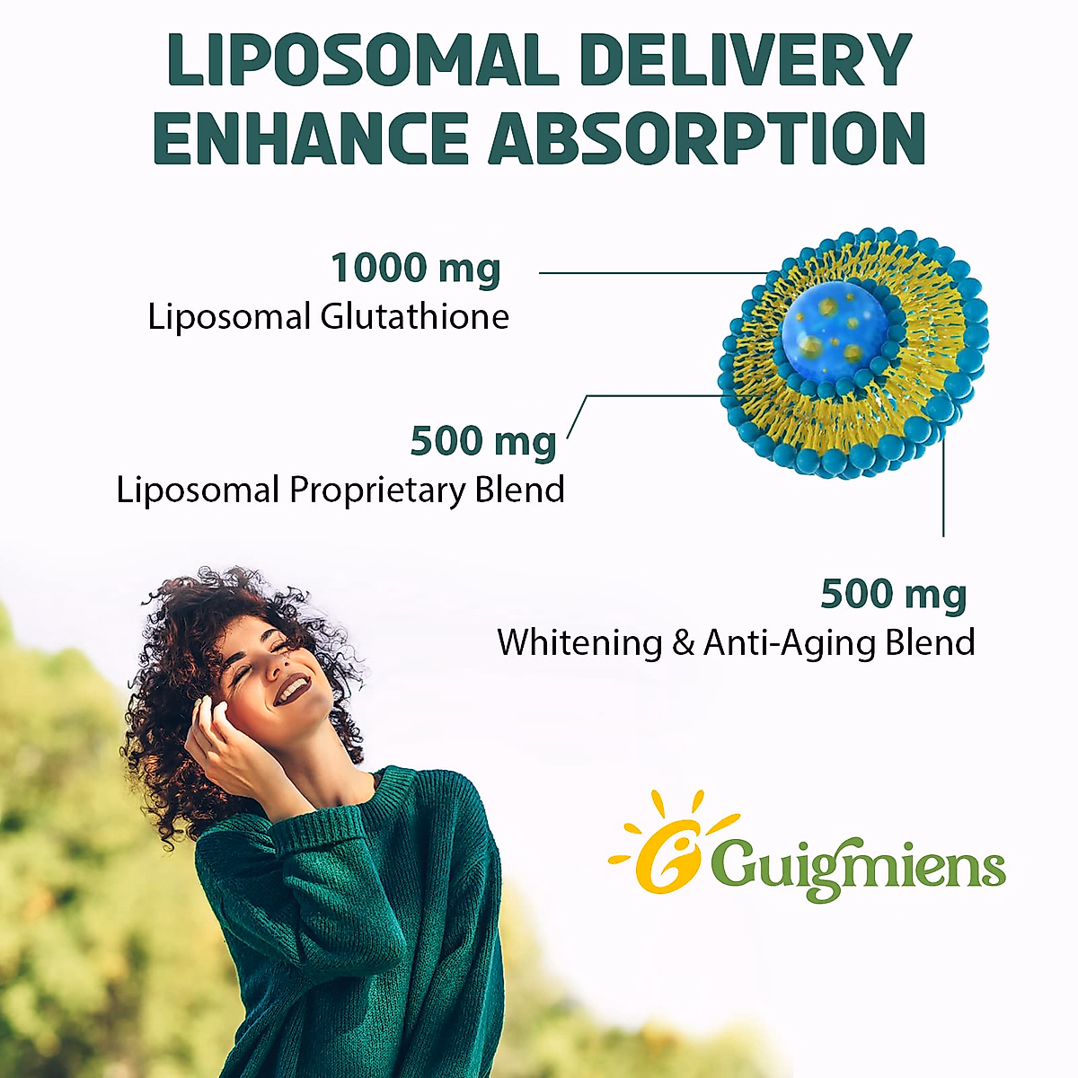 Liposomal Glutathione, Superior Absorption, Liquid Glutathione Supplement, Powerful Antioxidant, Liver Detox, Immune Enhancer, Soy-Free, Non-GMO, Vegan & Gluten Fre, 4 fl.oz,1500 mg