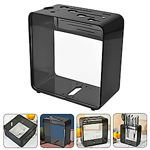 Zerodeko Holder Storage Rack Acrylic Cutter Block Without Knives Kitchen Tool Kitchen Accessory Restaurant Cutter Rack Cutter Holder for Kitchen Accessories Household