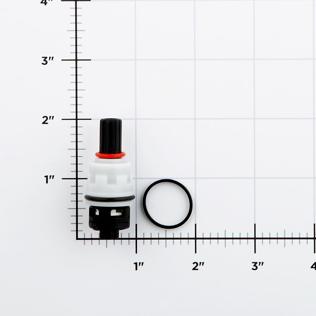 Pfister 9100310 1/4" Turn Hot Side Plastic Stem Bathroom Faucet Ceramic Disc Cartridge Replacement Part, Multicolor