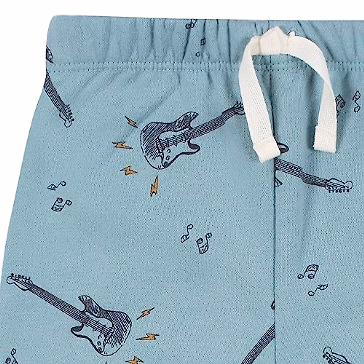 Gerber Baby Boys Toddler 2-Piece Fleece Sweatshirt and Jogger Set, Teal Guitars, 3T