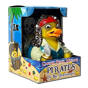 CelebriDucks - Captain Quack Mallard - Floating Rubber Ducks - Collectible Bath Toys Gift for Kids & Adults of All Ages