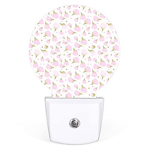 KOBLEN Night Lights Plug Into Wall Dusk to Dawn with Light Sensors Allay Home Round Led Night Light for Adults Bedroom Bathroom 2 Pack