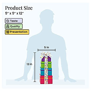 Broadway Basketeers Gourmet Chocolate Food Gift Basket Tower for Birthdays – Curated Snack Box, Sweet and Savory Treats for Parties, Best Wishes, Birthday Presents for Women, Men, Mom, Dad, Her, Him, Families