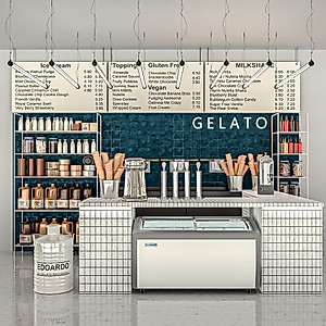 KoolMore MCF-16C Commercial Ice Cream Freezer Display Case, 16 Cu. Ft, White