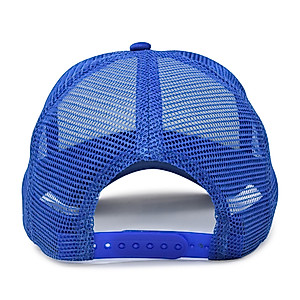 DALIX Mesh Youth Cap in Royal Blue and White