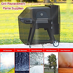 56inch Grill Cover for Masterbuilt 560 and 800 Digital Charcoal Smoker Grill, 1680D Waterproof Griddle Cover for Masterbuilt MB20080220 Gravity Series Grills, Black