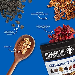 Power Up Trail Mix - Antioxidant Mix, 100% All Natural Trail Mix (Pack of 2)
