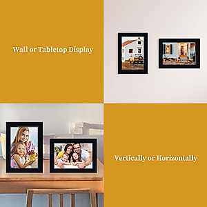 4x6 Picture Frame Set of 12, Photo Frame for 4x6 Pictures, Tabletop or Wall Mount Display Picture Frames for Prints, Photos, Paintings, Landscape and Kids Artwork (Black)