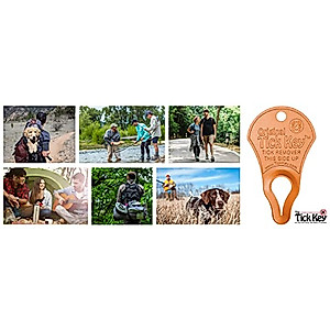 The Original Tick Key -Tick Detaching Device - Portable, Safe and Highly Effective Tick Detaching Tool - 3 Pack (Earth)