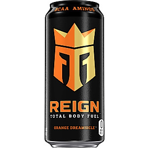 Reign Total Body Fuel, Orange Dreamsicle, Fitness & Performance Drink, 16 Fl Oz (Pack of 12)