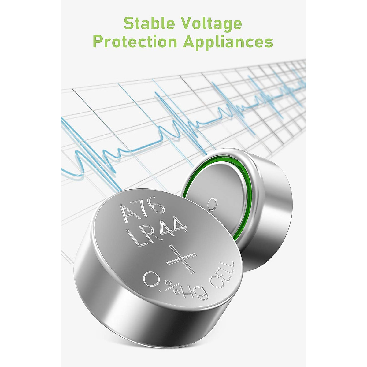 POWEROWL LR44 Batteries 24 Count, High Capacity AG13 357 303 SR44 L1154F A76 Premium Alkaline Battery 1.5V Button Coin Cell Batteries