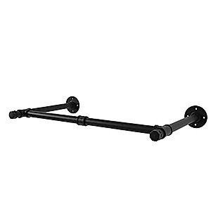 ONOTETUT Industrial Pipe Clothing Rack,Industrial Wall Mounted Clothes Rack with Hat Hook,Industrial Hanging Clothes Rack,Heavy Duty Pipe Clothes Rack,Detachable Iron Garment Racks for Laundry Room